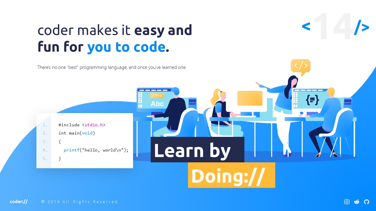 Coder Programming PowerPoint Presentation Template, Presentation Templates Coder Programming PowerPoint Presentation Template, Presentation Templates